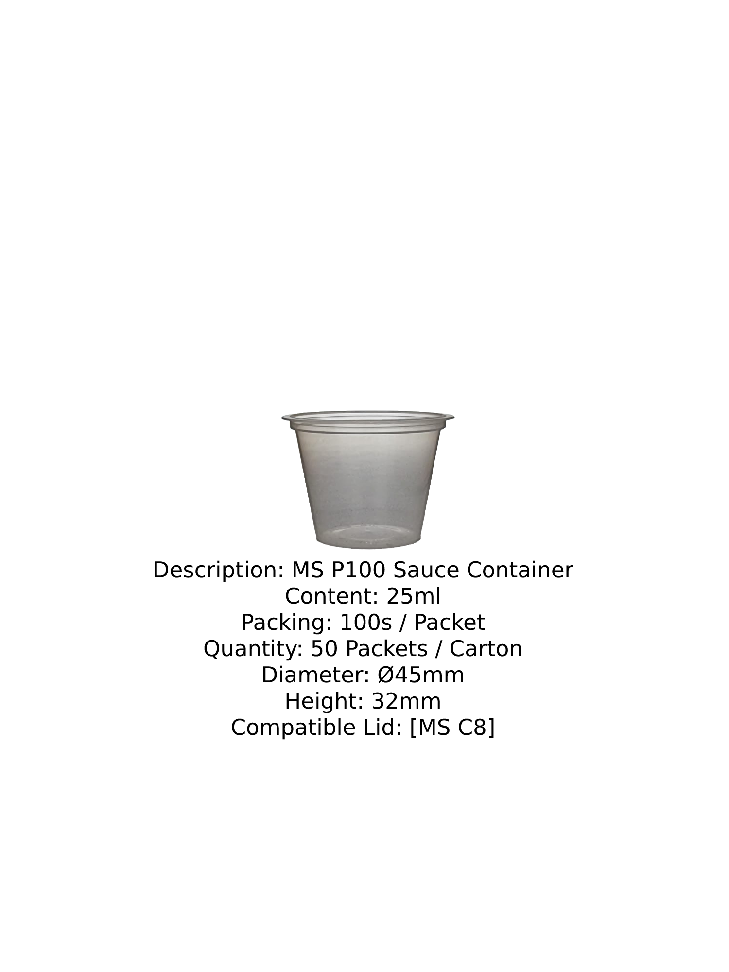 MS P100 Round Container (MSP100圆形容器) | Servizio